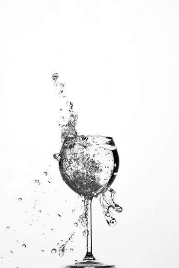 Backlight Shot Water Fountain Drops Glass Editorial Stock Photo - Stock ...