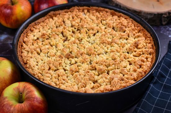 Whole Traditional European Apple Pie Topping Editorial Stock Photo ...