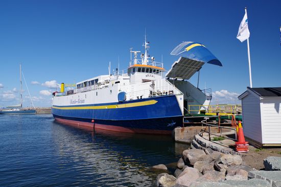 Small Car Ferry Open Hatch Harbour Editorial Stock Photo - Stock Image ...