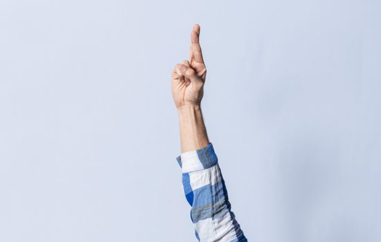 Hand Gesturing Letter R Sign Language Editorial Stock Photo - Stock ...