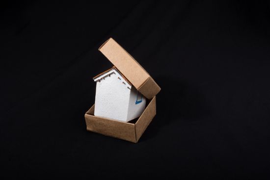 Little Model House Hand Paper Box Editorial Stock Photo - Stock Image ...