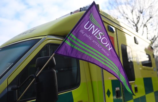 Unison Flag Flies On Ambulance Picket Editorial Stock Photo - Stock ...