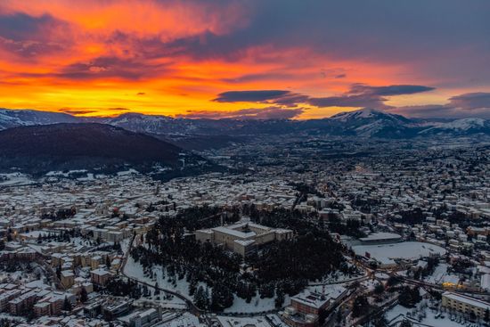 Forte Spagnolo Castle Seen Sunset Aerial Editorial Stock Photo - Stock ...