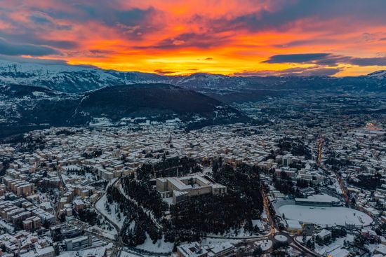 Forte Spagnolo Castle Seen Sunset Aerial Editorial Stock Photo - Stock ...