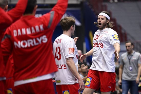 Denmarks Mikkel Hansen R Celebrates Simon Editorial Stock Photo - Stock ...