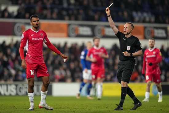 Referee David Rock Shows Jacob Bedeau Editorial Stock Photo - Stock ...