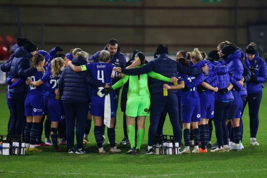 Chelsea Post Match Team Huddle Editorial Stock Photo - Stock Image ...