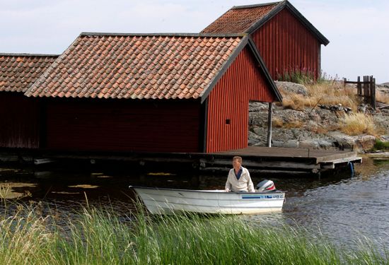 Stora Sweden Person Motorboat Editorial Stock Photo - Stock Image ...