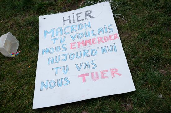 Sign Words Yesterday Macron You Wanted Editorial Stock Photo - Stock ...