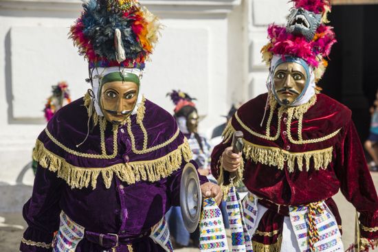 Masked Indigenous Guatemalans Participate Traditional Rabinal Editorial ...