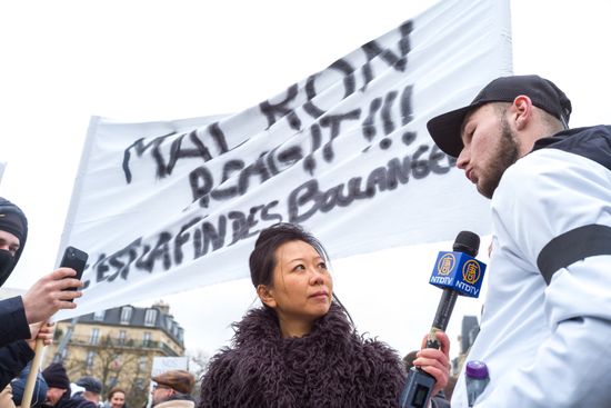 Chinese Journalist Interviews Baker Protester Dressed Editorial Stock ...