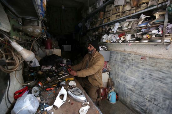 Mechanic Waits Electricity Restoration After Major Editorial Stock ...