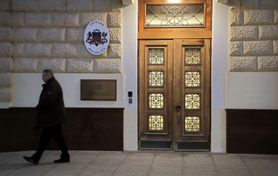 Latvian Embassy Moscow Russia 24 January Editorial Stock Photo - Stock ...