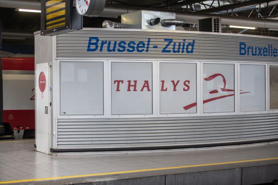 Illustration Picture Shows Thalys Logo After Editorial Stock Photo ...