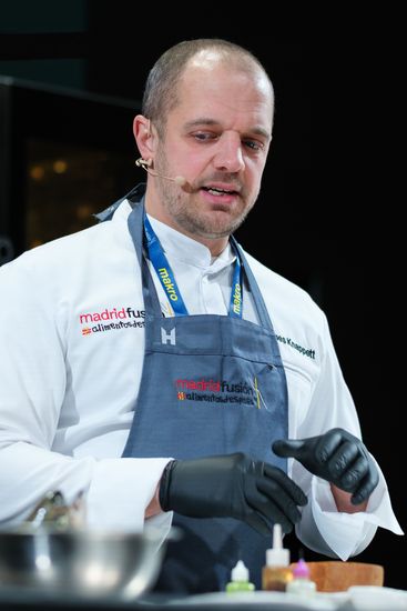 Uk Chef James Knappett Kitchen Table Editorial Stock Photo - Stock ...