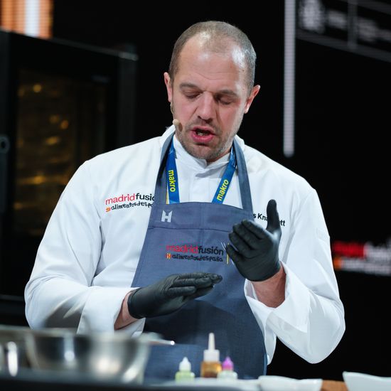 Uk Chef James Knappett Kitchen Table Editorial Stock Photo - Stock ...