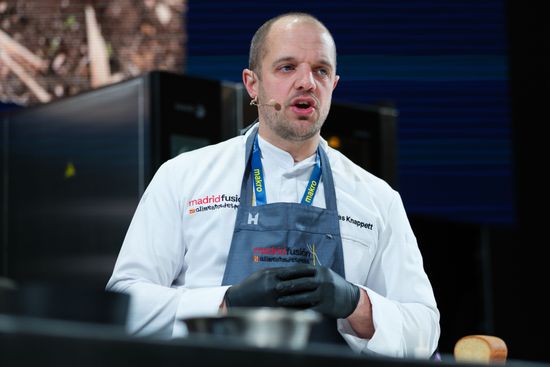 Uk Chef James Knappett Kitchen Table Editorial Stock Photo - Stock ...