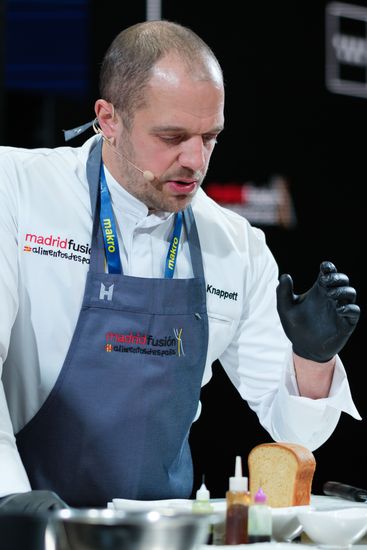 Uk Chef James Knappett Kitchen Table Editorial Stock Photo - Stock ...