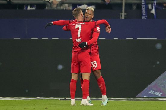 Leipzigs Benjamin Henrichs R Celebrates Leipzigs Editorial Stock Photo ...