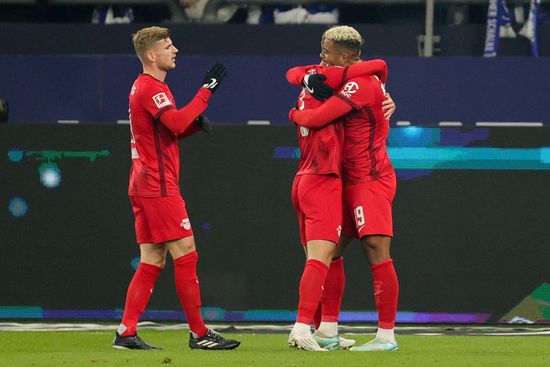 Leipzigs Benjamin Henrichs R Celebrates Leipzigs Editorial Stock Photo ...