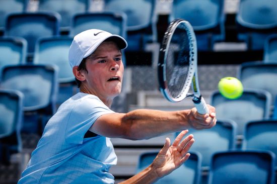Alexander Blockx Pictured Action Tennis Match Editorial Stock Photo ...