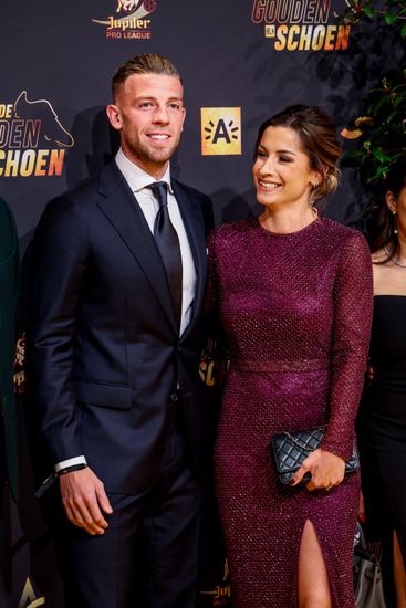Antwerps Toby Alderweireld His Wife Shani Redaktionelles Stockfoto ...