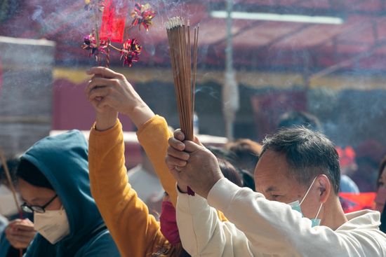 Worshippers Pray Sha Tin Che Kung Editorial Stock Photo - Stock Image ...