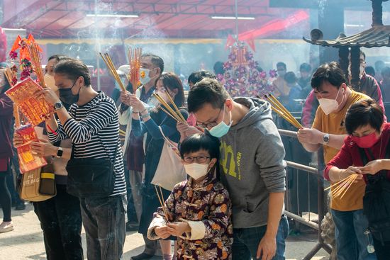 Worshippers Pray Sha Tin Che Kung Editorial Stock Photo - Stock Image ...