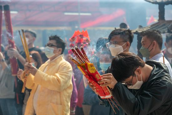 Worshippers Pray Sha Tin Che Kung Editorial Stock Photo - Stock Image ...