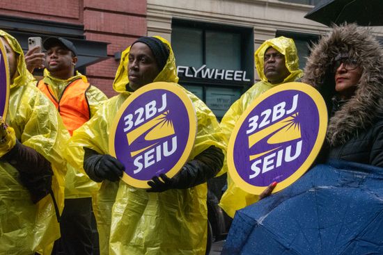 Former Contracted Cleaners 32bj Union Members Editorial Stock Photo ...