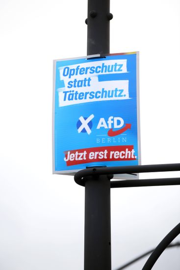 February Berlin Geposter Afd Slogan Victim Editorial Stock Photo ...