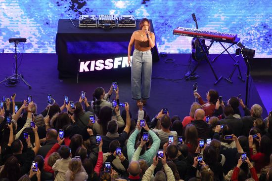 Amel Bent French Singer Kiss Fm Editorial Stock Photo - Stock Image ...