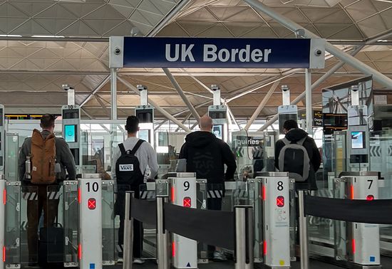 Passengers Uk Border Control London Stansted Editorial Stock Photo ...