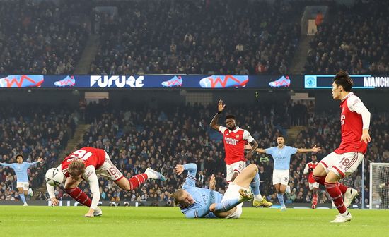 Erling Haaland Manchester City Brought Down Editorial Stock Photo ...