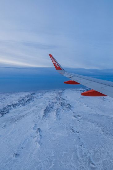 View Easyjet Wing Before Landing Iceland Editorial Stock Photo - Stock ...