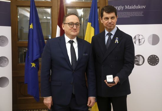 Ambassador Ukraine Latvia Olexandr Mischenko R Editorial Stock Photo - Stock Image | Shutterstock