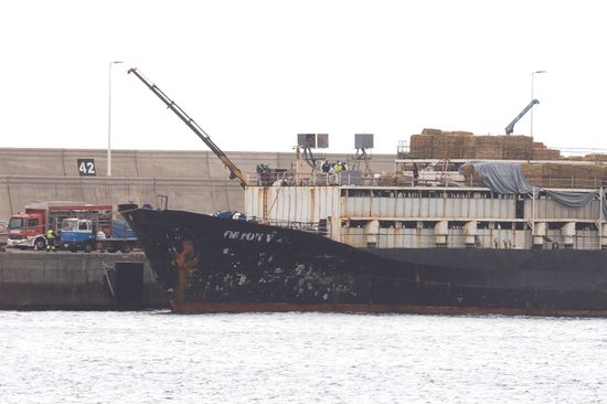 Cargo Ship Orion V Docked Las Editorial Stock Photo - Stock Image ...