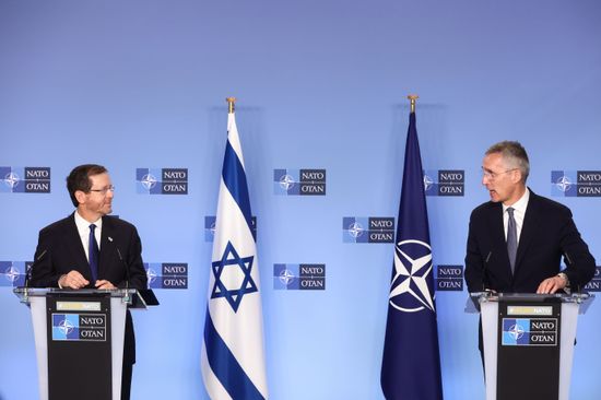 Israel President Isaac Herzog L Nato Editorial Stock Photo - Stock ...