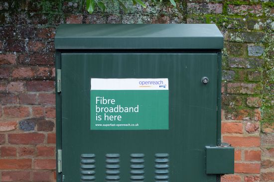Bt Openreach Fibre Broadband Sign Broadband Editorial Stock Photo ...