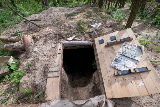 Russian Dugouts These Woods Near Town Editorial Stock Photo - Stock ...