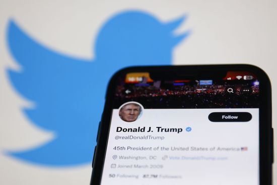 Donald Trump Account On Twitter Displayed Editorial Stock Photo - Stock ...