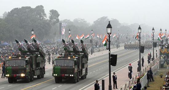 Akash Army Launcher On Display During Editorial Stock Photo - Stock ...