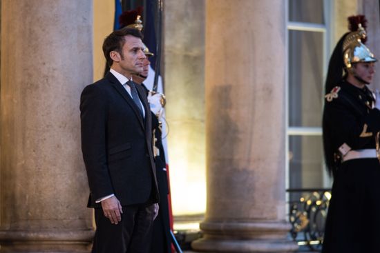 French President Emmanuel Macron Elysee Palace Editorial Stock Photo ...