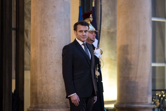 French President Emmanuel Macron Elysee Palace Editorial Stock Photo ...