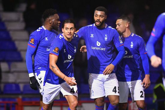 Josef Yarney Liam Hogan Oldham Athletic Editorial Stock Photo - Stock ...