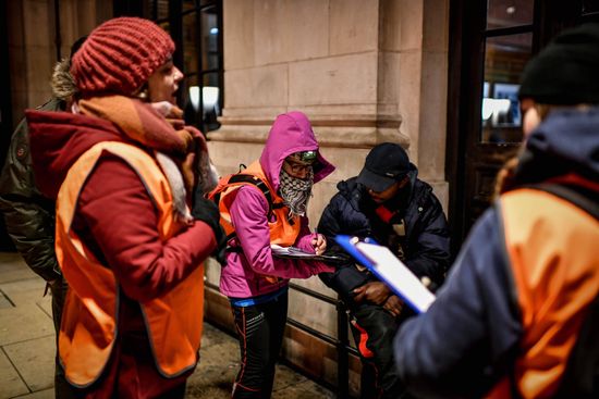Volunteers Interview Homeless People During Solidarity Editorial Stock ...