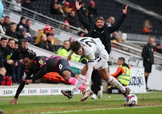 Daniel Harvie Mk Dons Wrestles Jevani Editorial Stock Photo - Stock ...