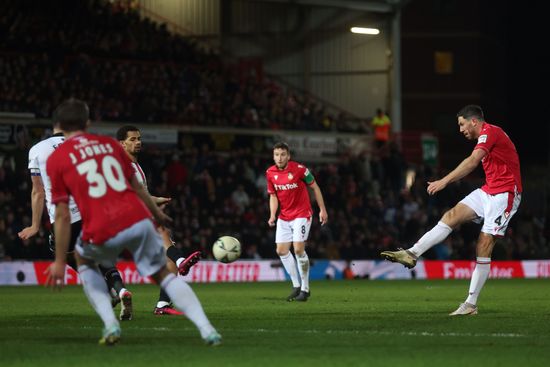 Ben Tozer Wrexham Shoots Goal Editorial Stock Photo - Stock Image ...