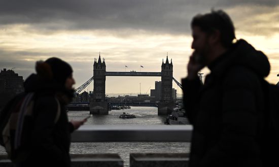 Commuters Walk Over London Bridge London Editorial Stock Photo - Stock ...