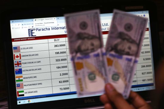 Foreign Currency Dealer Counts Us Dollars Editorial Stock Photo - Stock ...